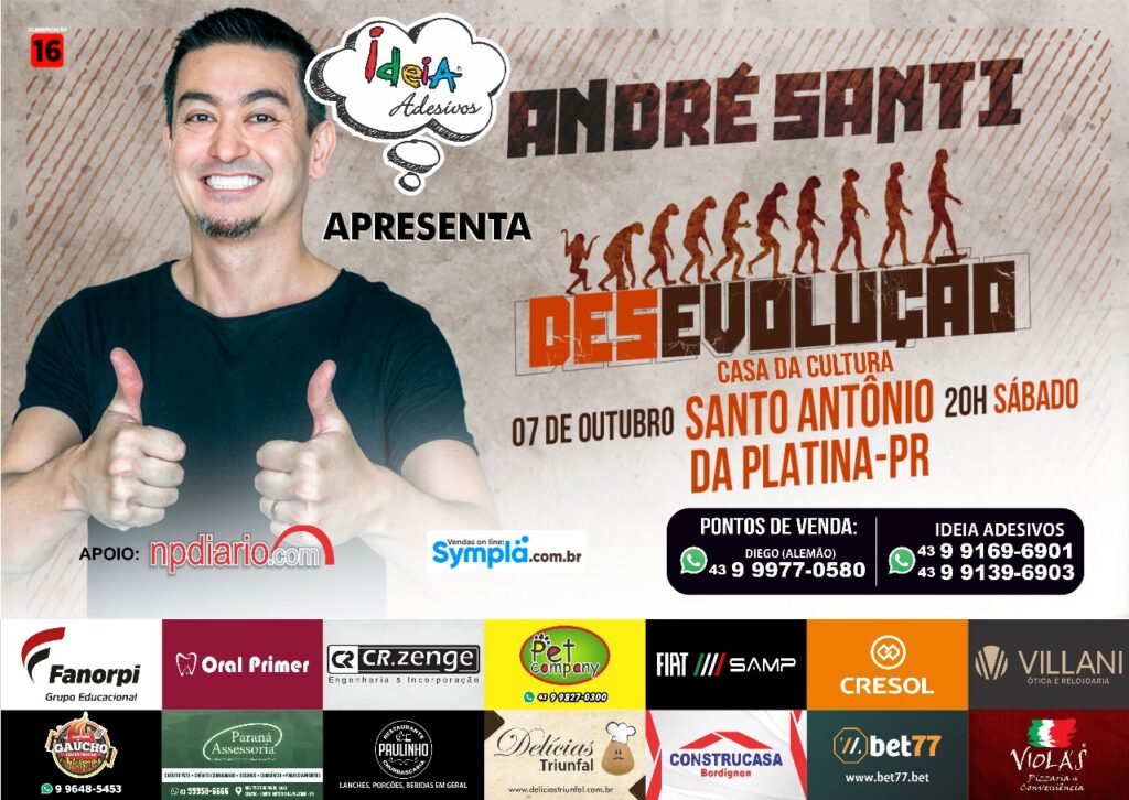 Ator André Santi se apresenta HOJE na “Casa da Cultura” – NPDiário